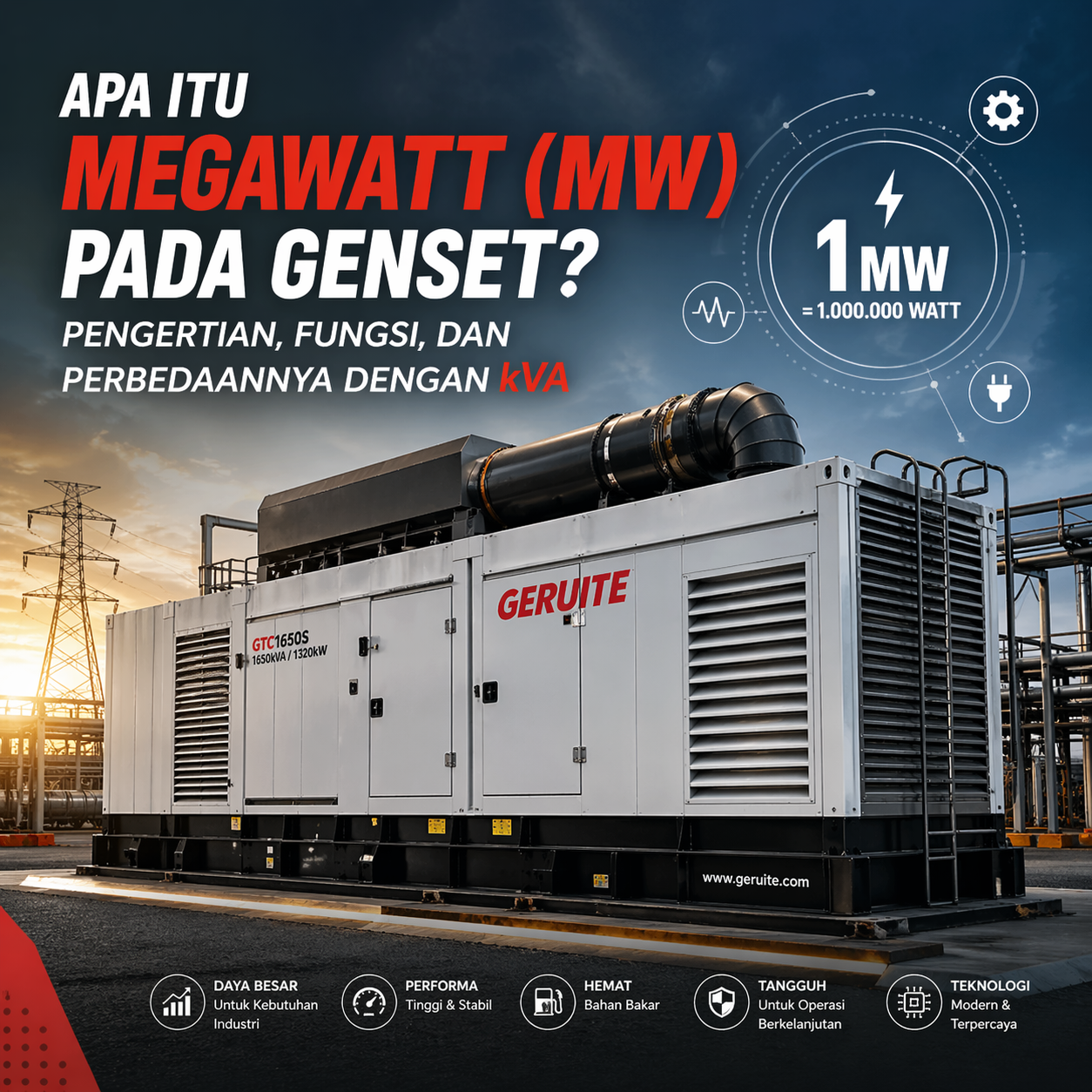Apa Itu Megawatt (MW) pada Genset? Pengertian, Fungsi, dan Perbedaanny ...