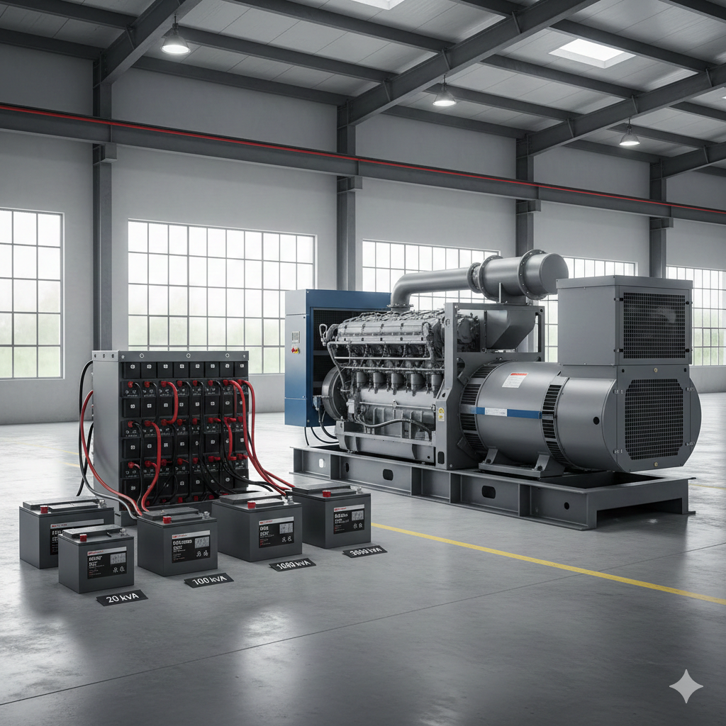 Ukuran dan Kapasitas Baterai Genset dari 20 kVA hingga 3000 kVA ...